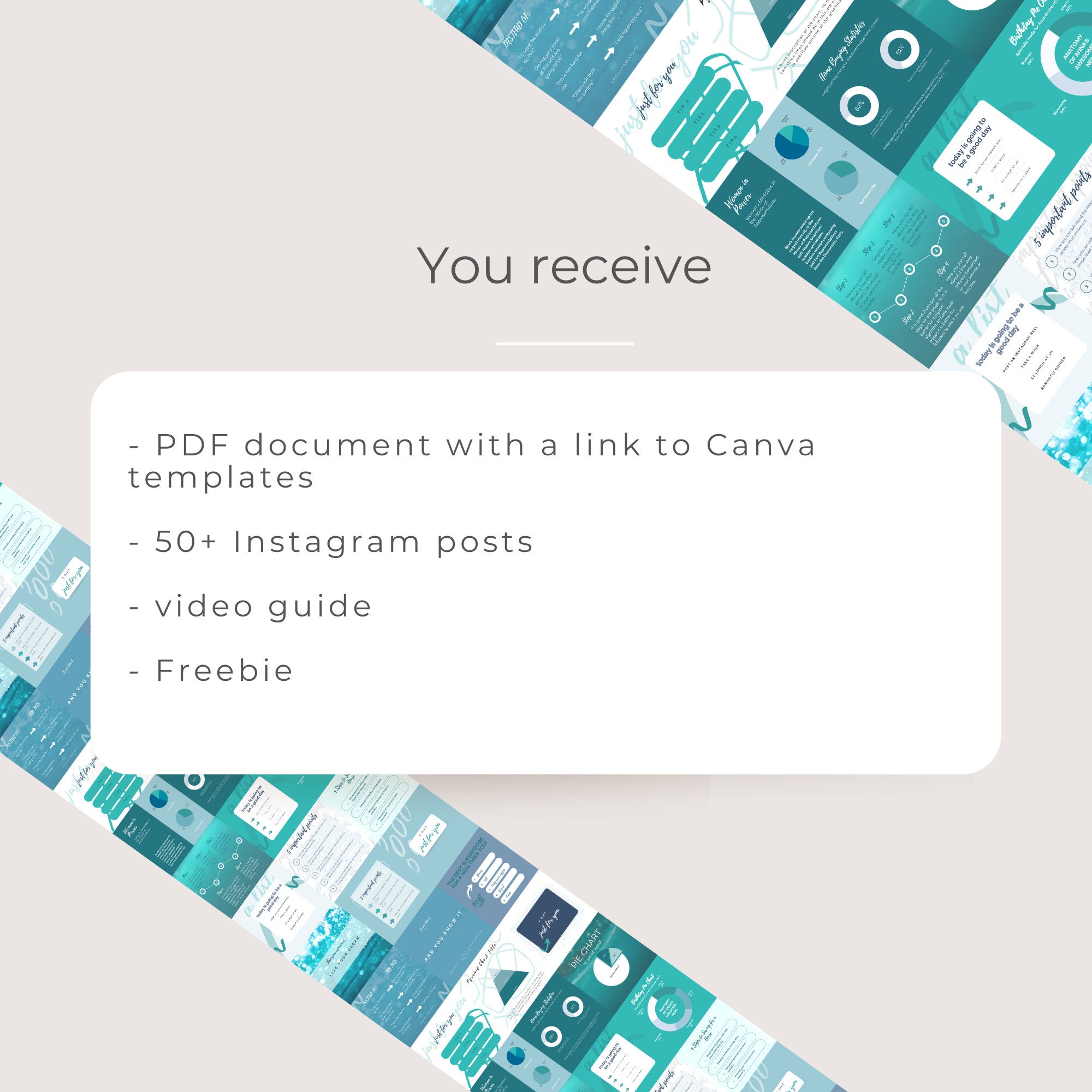 60+ Blue Instagram Post Template for Canva. Social Media Feed ...