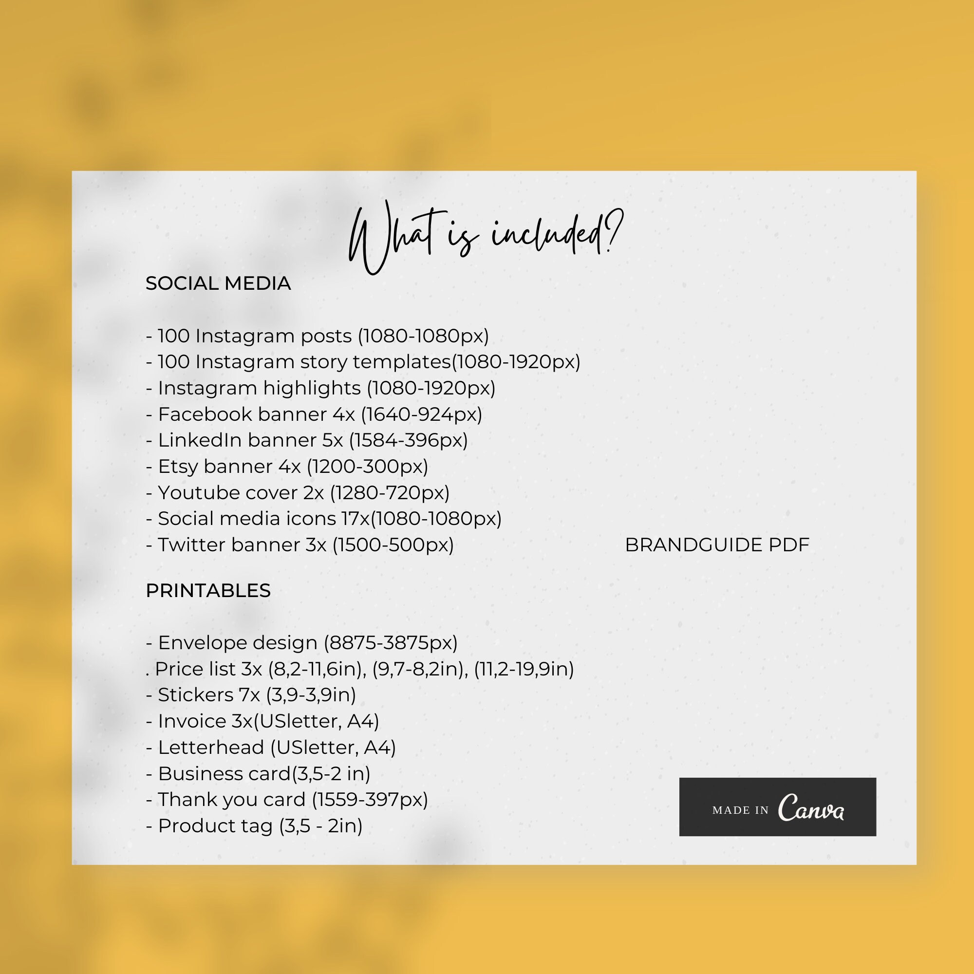 Branding Kit, Modern Orange, DIY, Social Media Kit, Branding Package ...