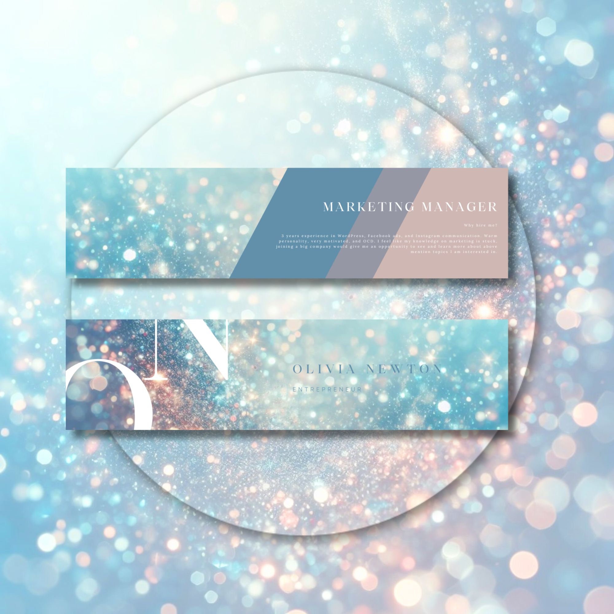 Linkedin Banner Blue Sparkly, Linkedin Background Design, Social Media ...