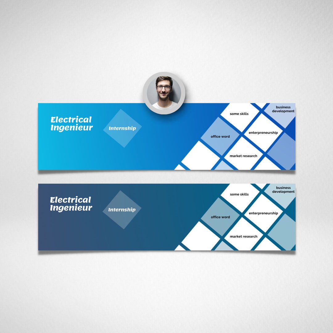 Blue Linkedin Banners, Linkedin Profile, Linked Template. Social Media ...