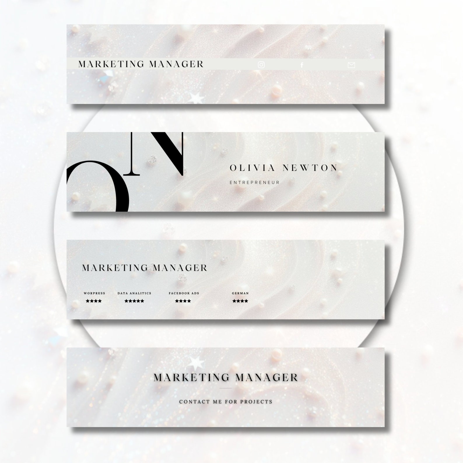 White Linkedin Banner, Simple Linkedin Background Heading - Etsy