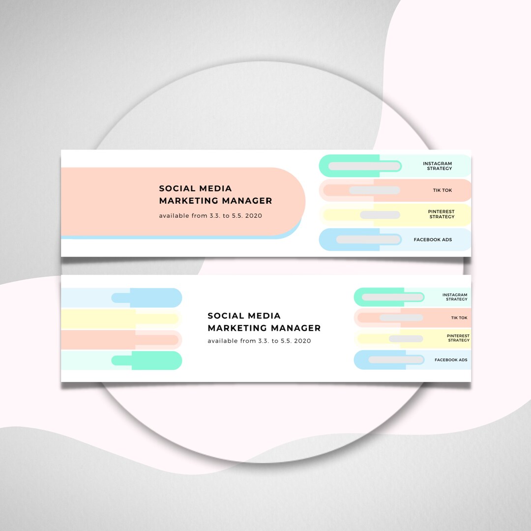 Blue Linkedin Profile Banner Template, Linkedin Background and Matching ...