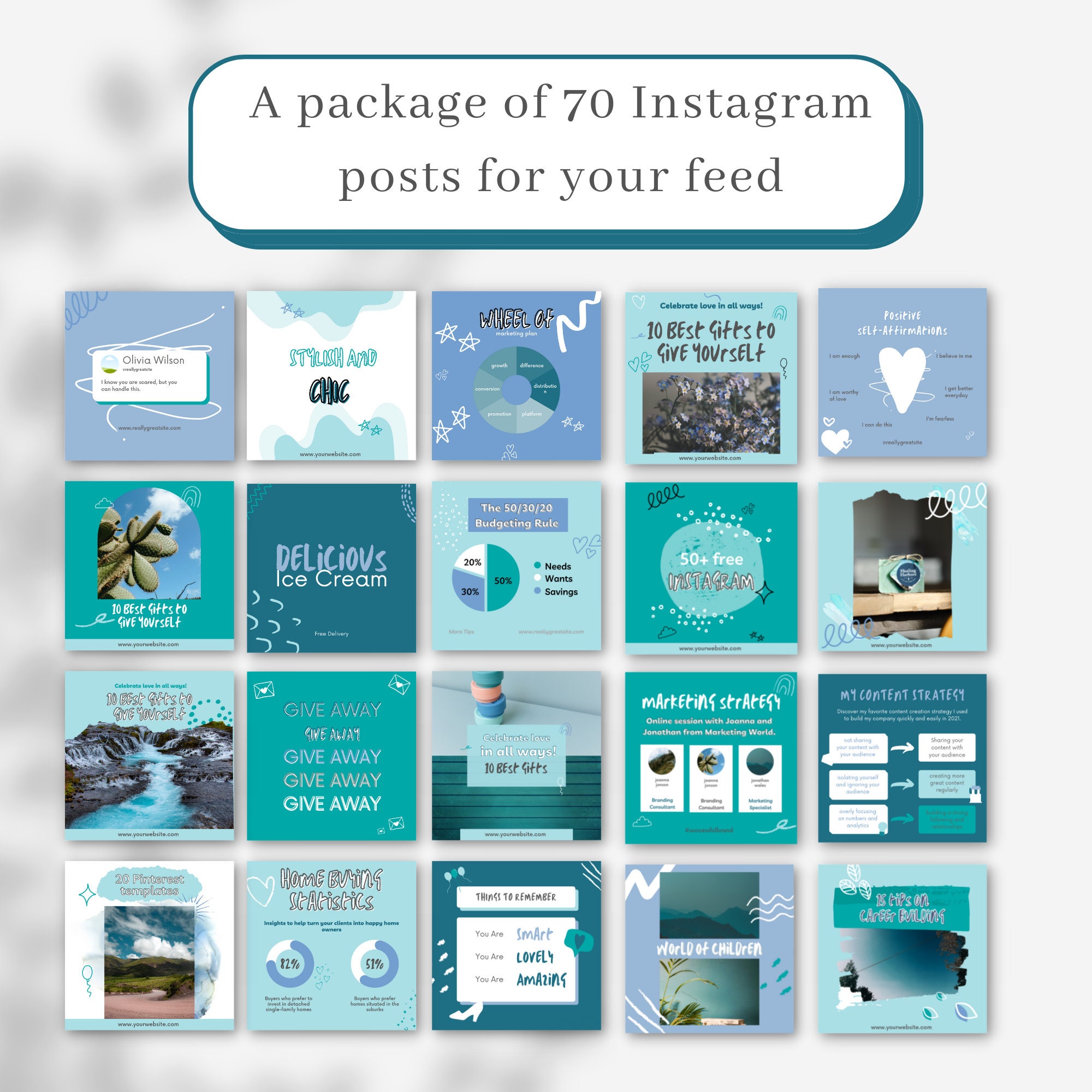 Blue Instagram Template, Template Canva, Template Fashion, Template ...