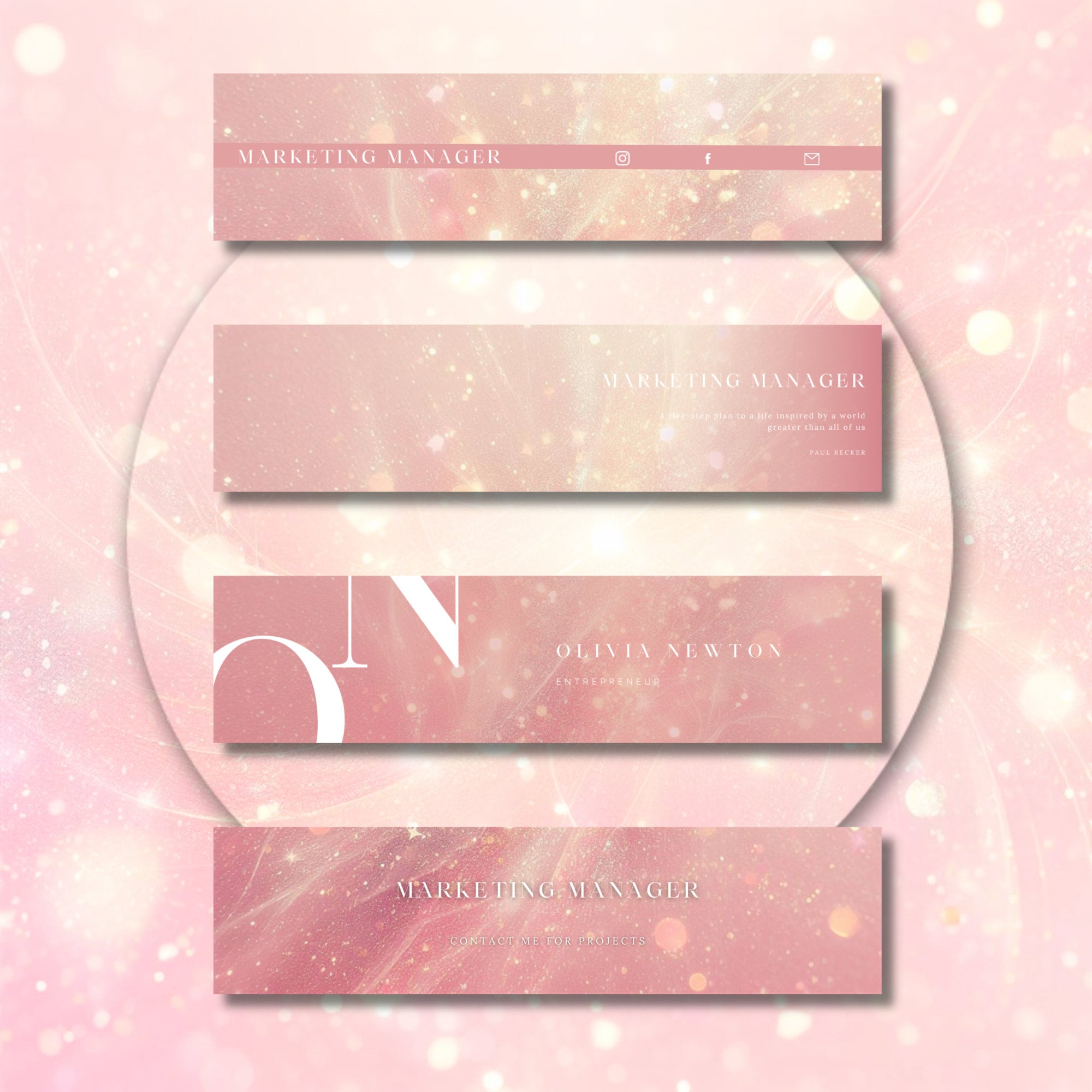 Pink Linkedin Banner Template for a Profile Background. Linkedin ...