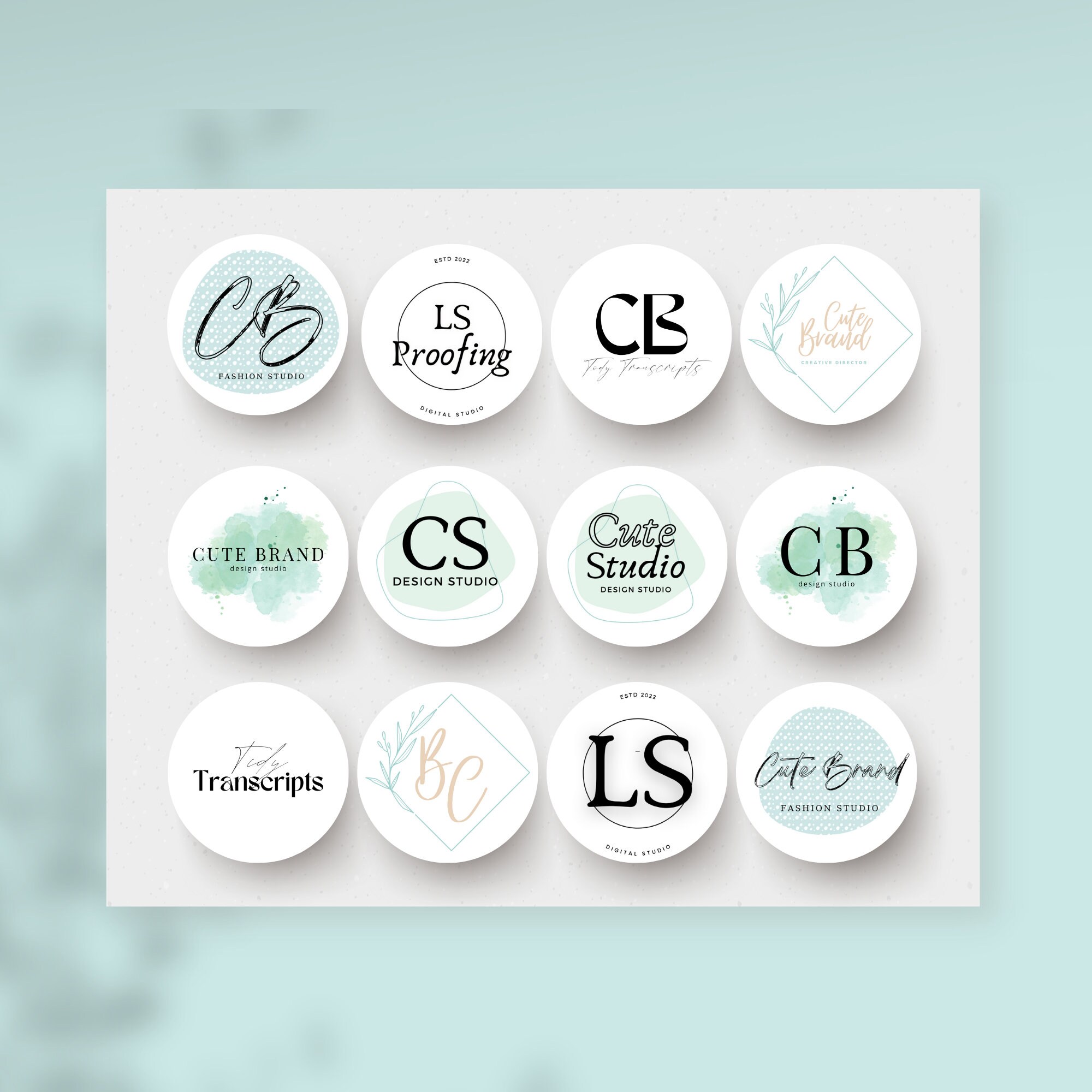 Blue Branding Kit, Minimalist, DIY, Social Media Kit, Branding Package ...