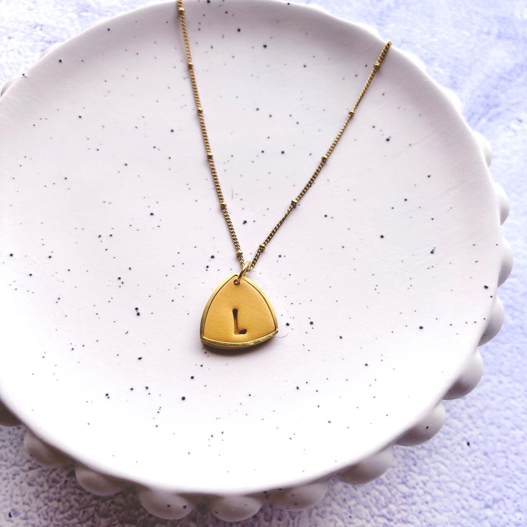 Love Heart Name Initial Pendant and Necklace Set, Tarnish Resistant ...