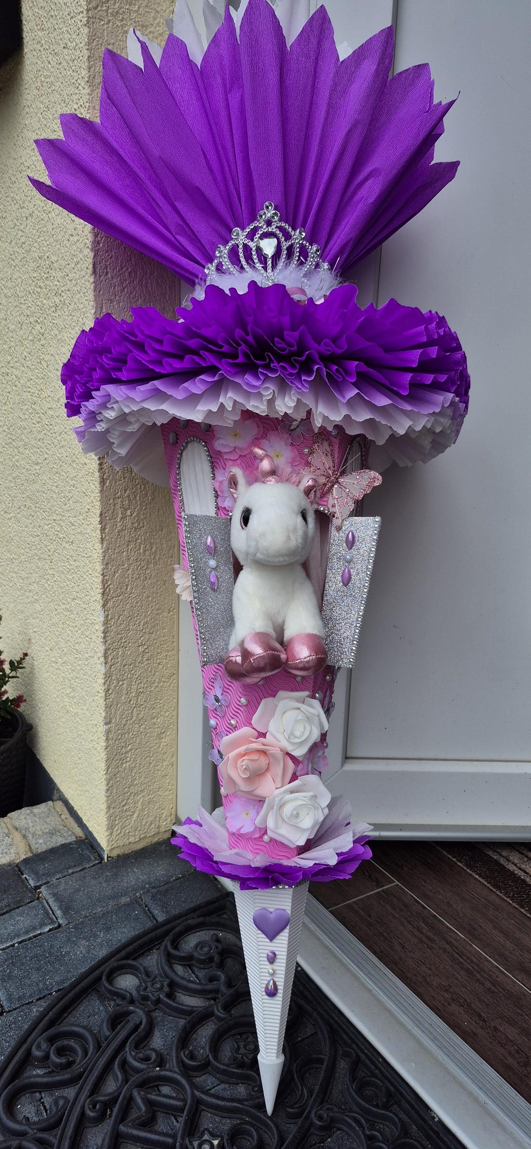 Schultüte Zuckertüte Prinzessin Pinguin Mädchen Plüsch Unikat 105 Cm ...