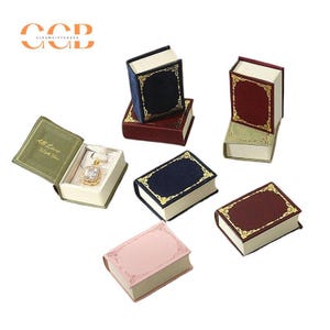 New Story Book Pu Leather Book-shaped Jewelry Gift Box, Proposal Ring ...