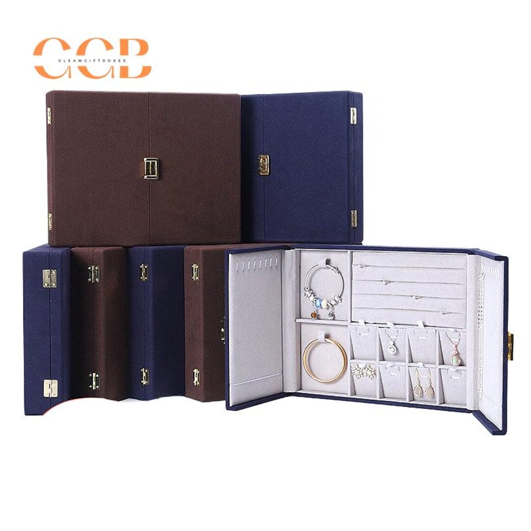 Double Folding Jewelry Display Tray Organizer for Ring Bracelet ...