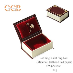 New Story Book Pu Leather Book-shaped Jewelry Gift Box, Proposal Ring ...