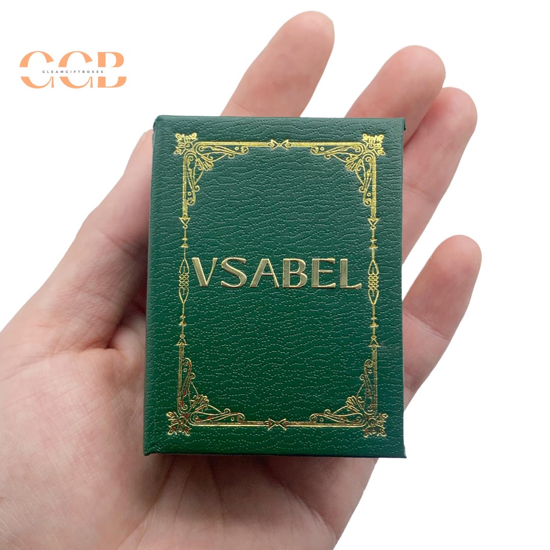 Personalized Mini Book Ring Box, Wedding Ring Box,proposal Ring Box ...