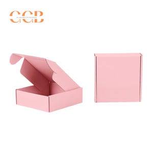 10pcs Pink Corrugated Cardboard Shipping Boxes, Kraft Mailing Box for ...
