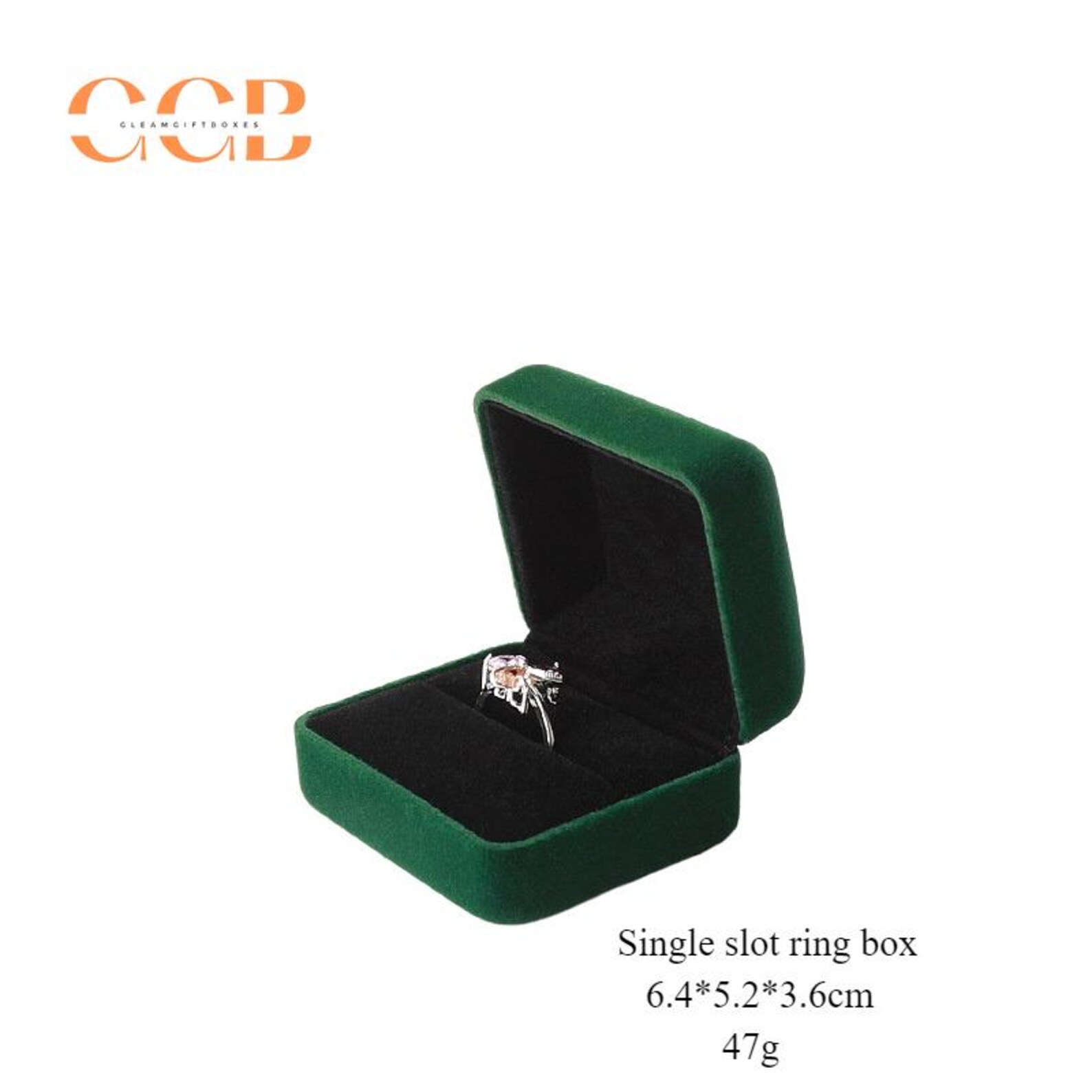 Green Velvet Jewelry Boxes, Ring Box, Pendant Box, Bracelet Box, Pearl ...