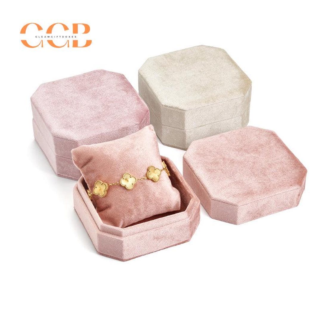 Velvet Octagon Watch and Bracelet Display Packaging Gift Box, Bracelet ...