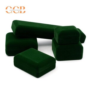 Green Velvet Jewelry Boxes, Ring Box, Pendant Box, Bracelet Box, Pearl ...