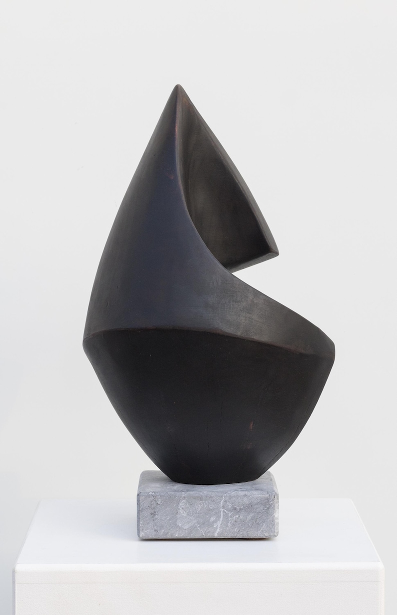 Abstract Art - Wooden Sculpture on a Stone Base, Modern Sculpture for ...