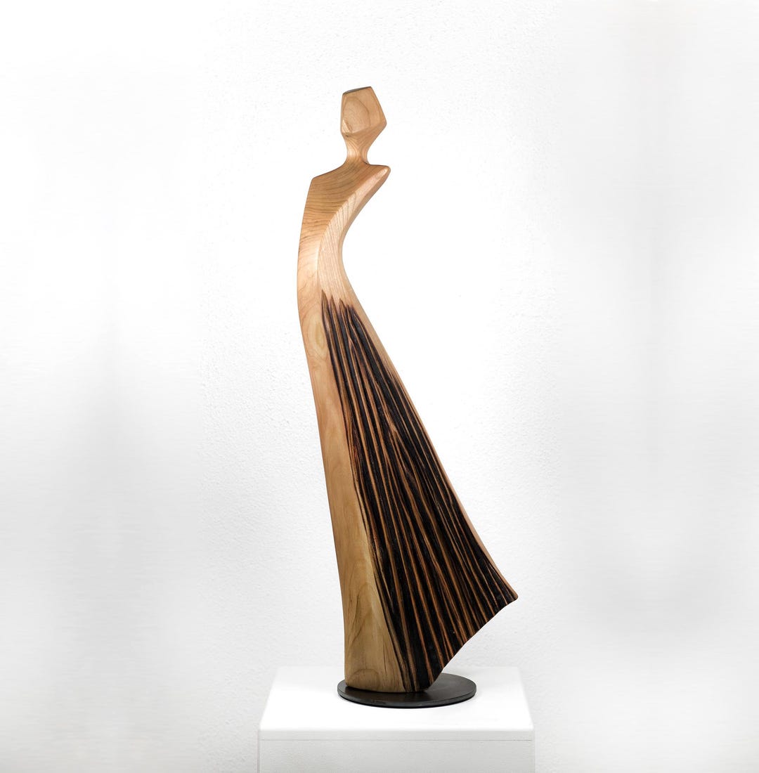 Sculpture of a Dancing Woman, Abstract Art Object for Minimalist Decor ...