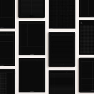 60 Digital Note Taking Templates| Dark Mode| Goodnotes| Notability ...