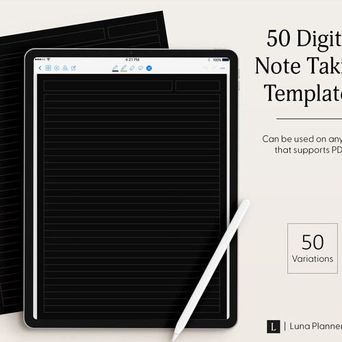 Digital Note Taking Paper Template Goodnotes Notability Ipad - Etsy