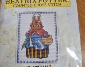 Beatrix Potter Mrs Rabbit Cross Stitch - Etsy