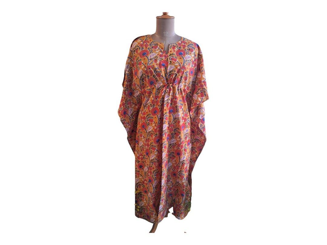 Long Kaftan Luxury Lounge House Robe Beach Travel Holiday Wear Digital ...