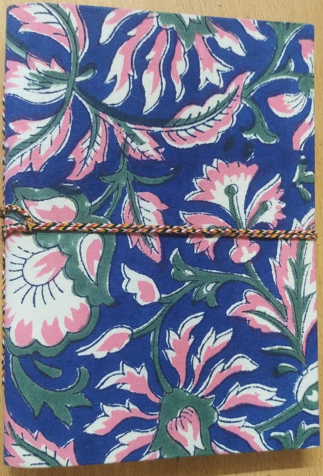Hand Block Print Cotton Fabric Covering Notebook Handmade Journal ...