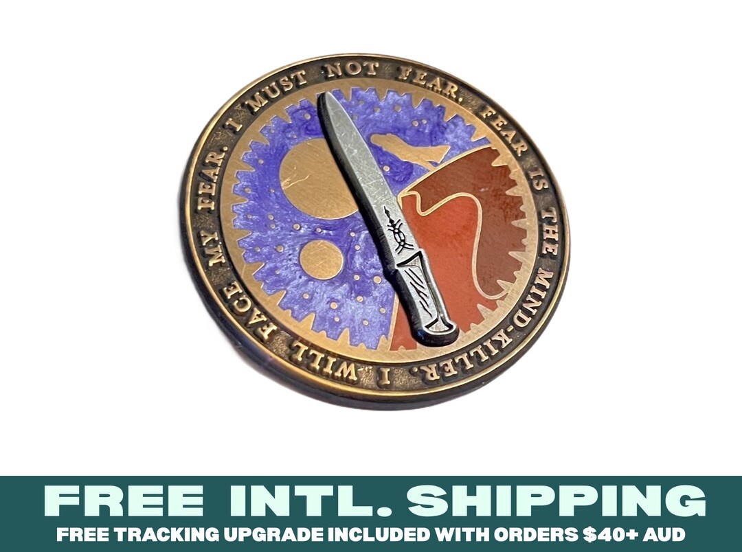 Dune Fear Quote Pin [limited Edtn] Comic Gifts Art Comic Sand Hero ...
