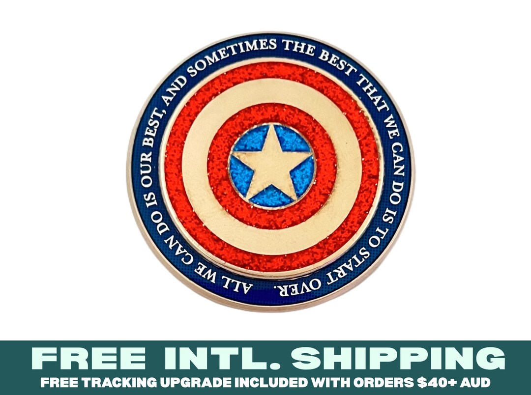 Captain Pin | Comic Gifts Art Superhero Hero Enamel MCU Lapel Pin ...