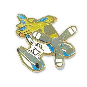 3 PIN SET: ACNH Acnl Glittery Ticket, Spinning Sea Plane, Horizons Leaf ...