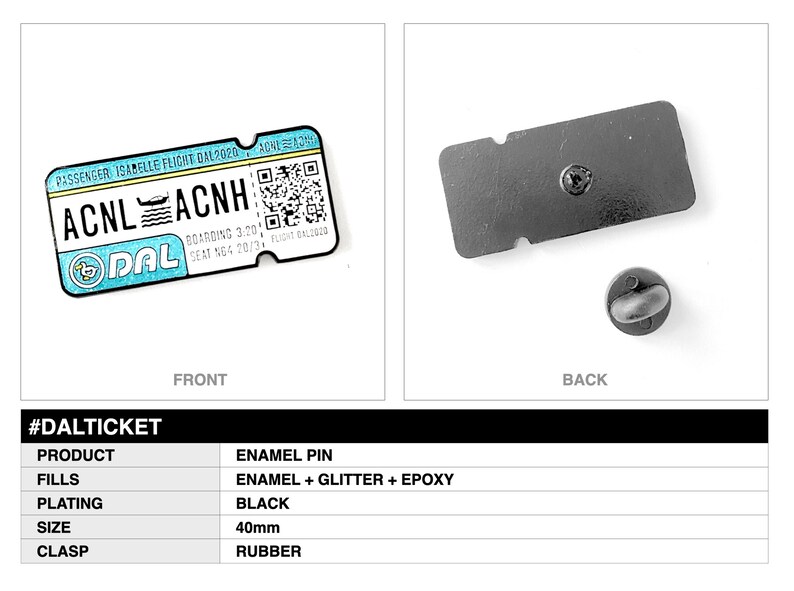 3 PIN SET: ACNH Acnl Glittery Ticket Spinning Sea Plane | Etsy