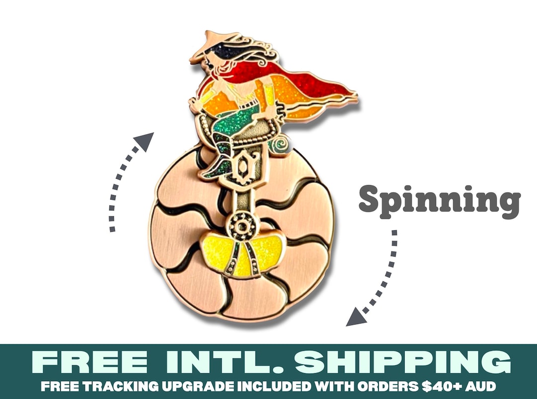 Spinning Enamel Pin : Asian Warrior Princess From Land of Heart - Etsy