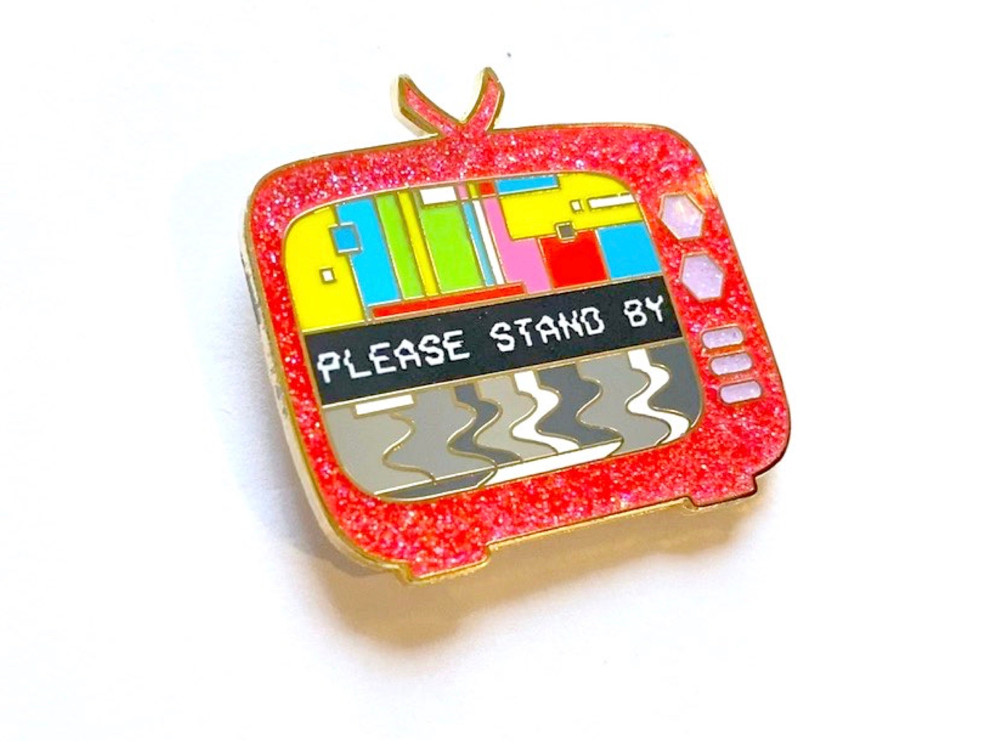 Please Stand by TV Pin Glitter Enamel Fills No Signal - Etsy