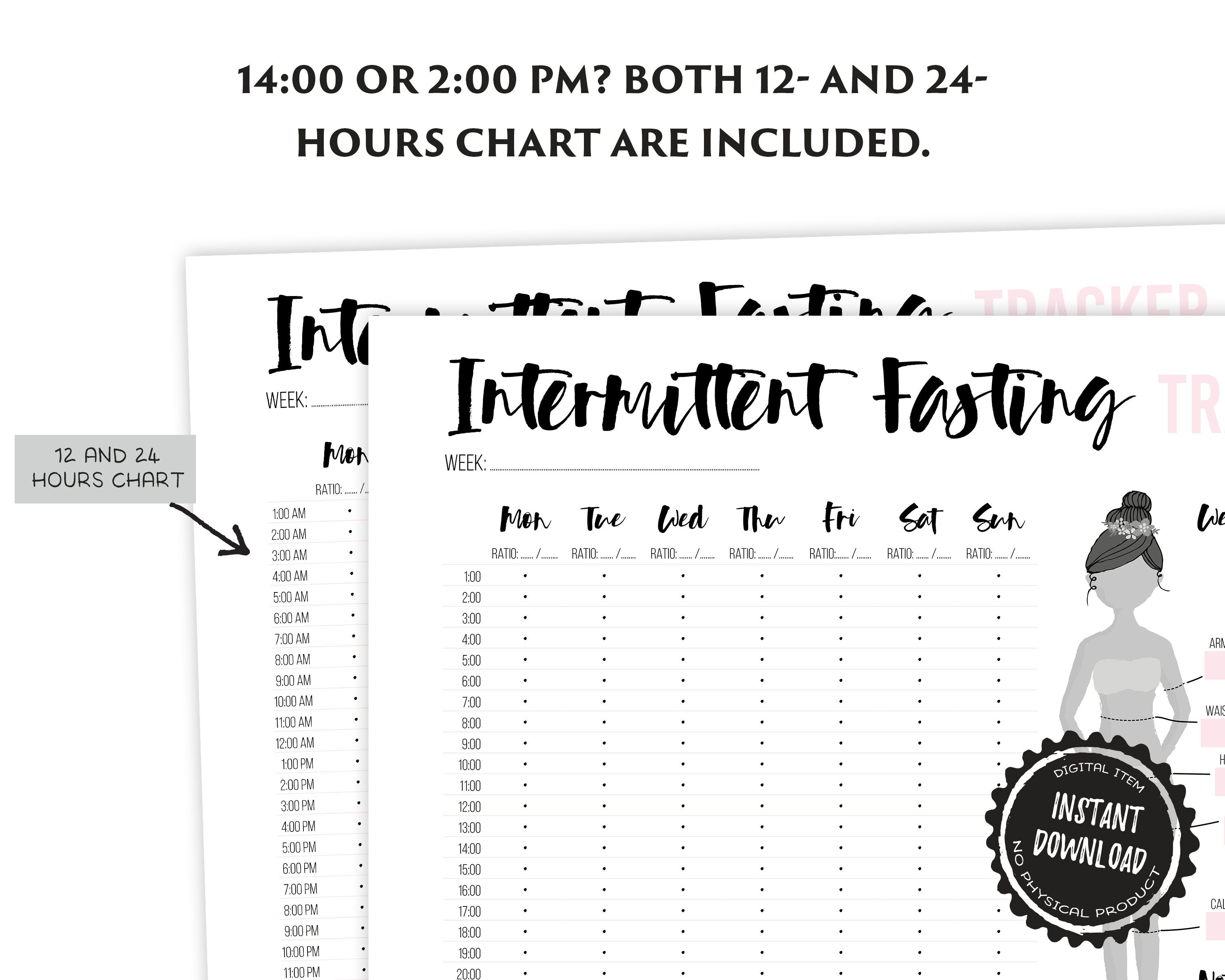 Fasting Tracker, Intermittent Fasting Planner, Fasting Journal, Weight ...