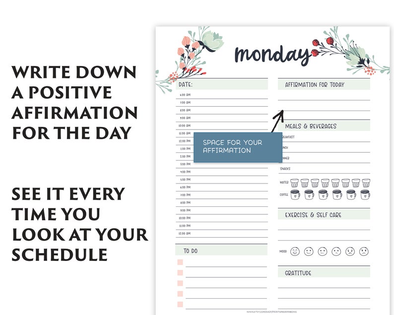 Printable 7 Days Daily Planner, Hourly Schedule for Time Blocking, to ...