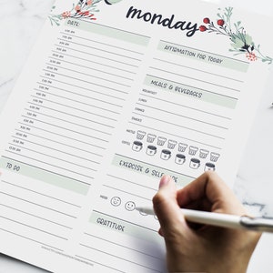 Printable 7 Days Daily Planner, Hourly Schedule for Time Blocking, to ...