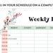 Editable Weekly Planner Printable for Time Blocking and Time - Etsy