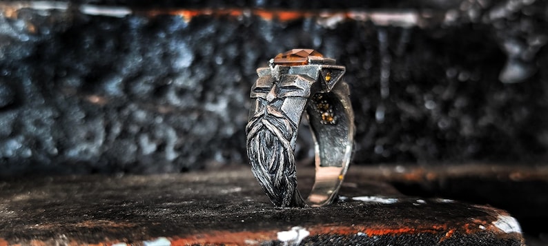 Handcrafted Sterling Silver Dwarven Ring – Citrine, Yellow Sapphire ...