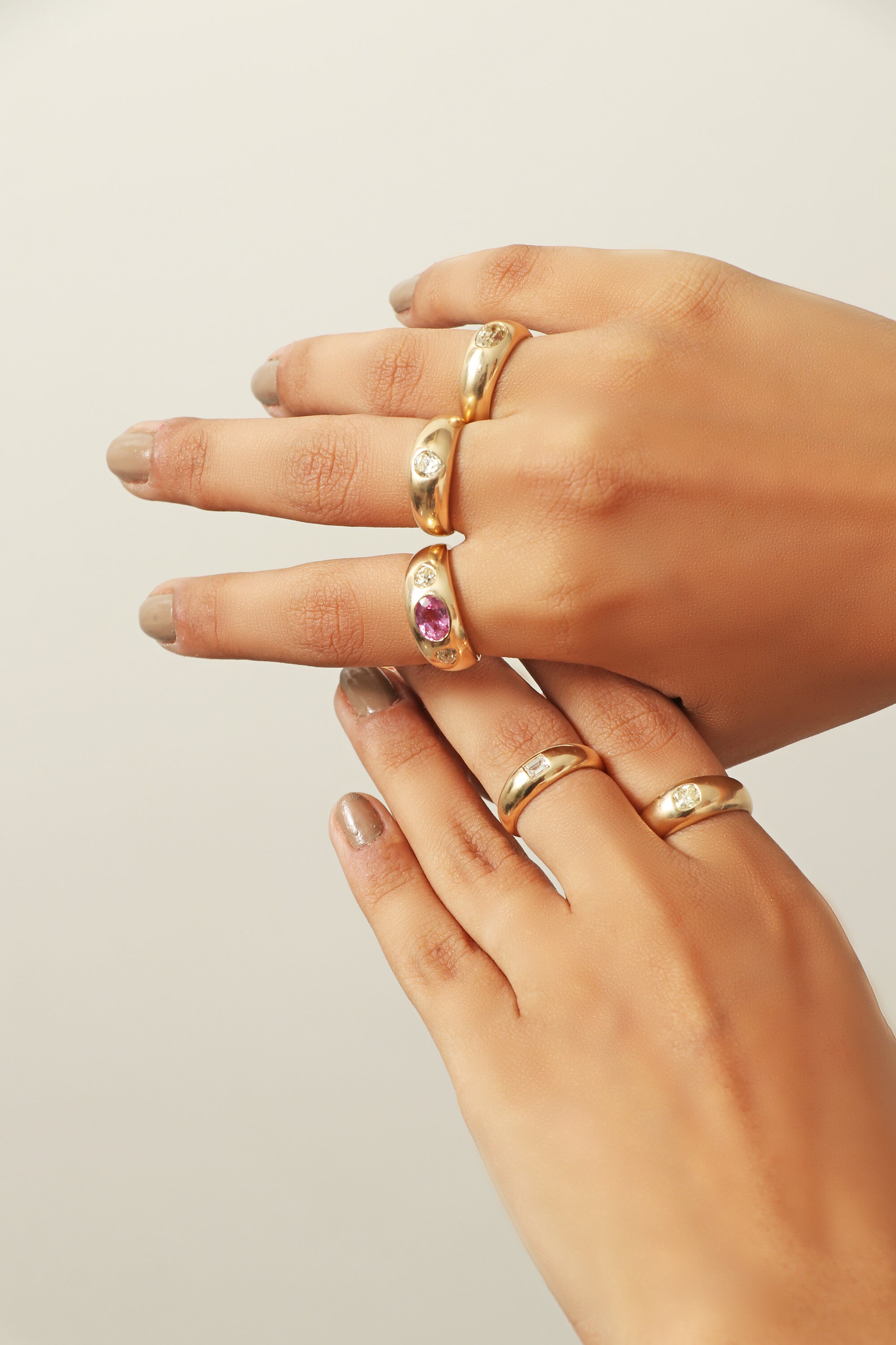 Emerald Cut Diamond Gypsy Set Ring Gold Vintage Flush Set - Etsy