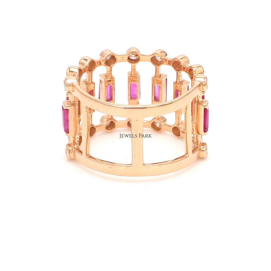 Ruby Dot and Dash Ring Gold Natural Baguette Cut Ruby - Etsy