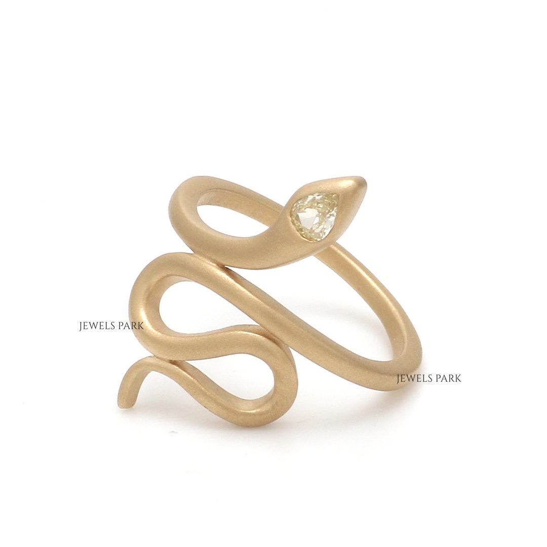 Snake Slytherin Harry Potter Ring With Diamond Gold | Natural Old Mine ...