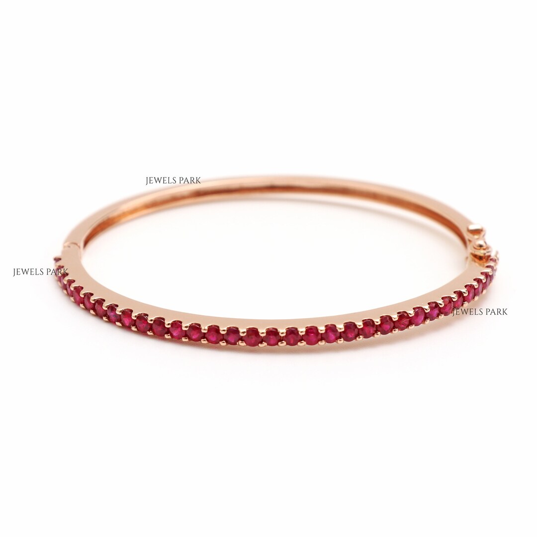 Real Ruby Bangle Bracelet Gold | Natural Ruby Bangle Cuff Bracelet Gold ...