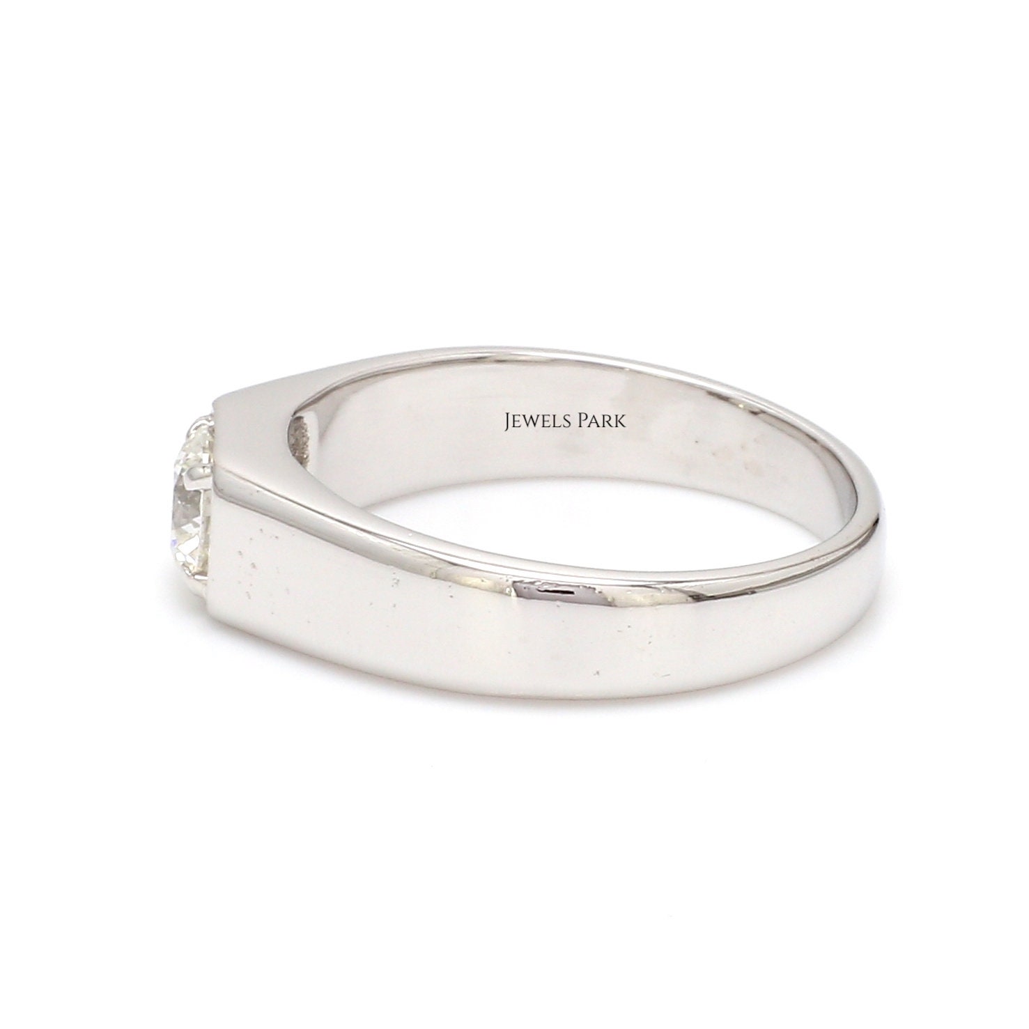 Real Big Diamond Solitaire Mens Ring Gold Natural 0.80 Cts | Etsy