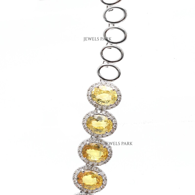 Multi-color Rainbow Sapphire & Diamond Halo Necklace Gold | Oval Cut ...
