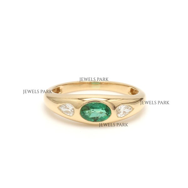 Flush Set Ring - Etsy