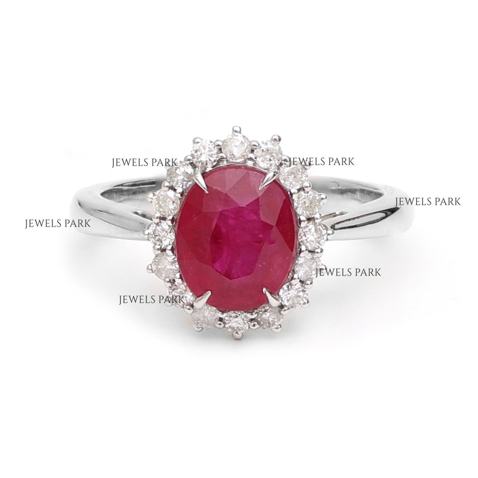 Ruby Oval Cut Diamond Statement Ring Gold | Natural Red Ruby Oval Cut ...