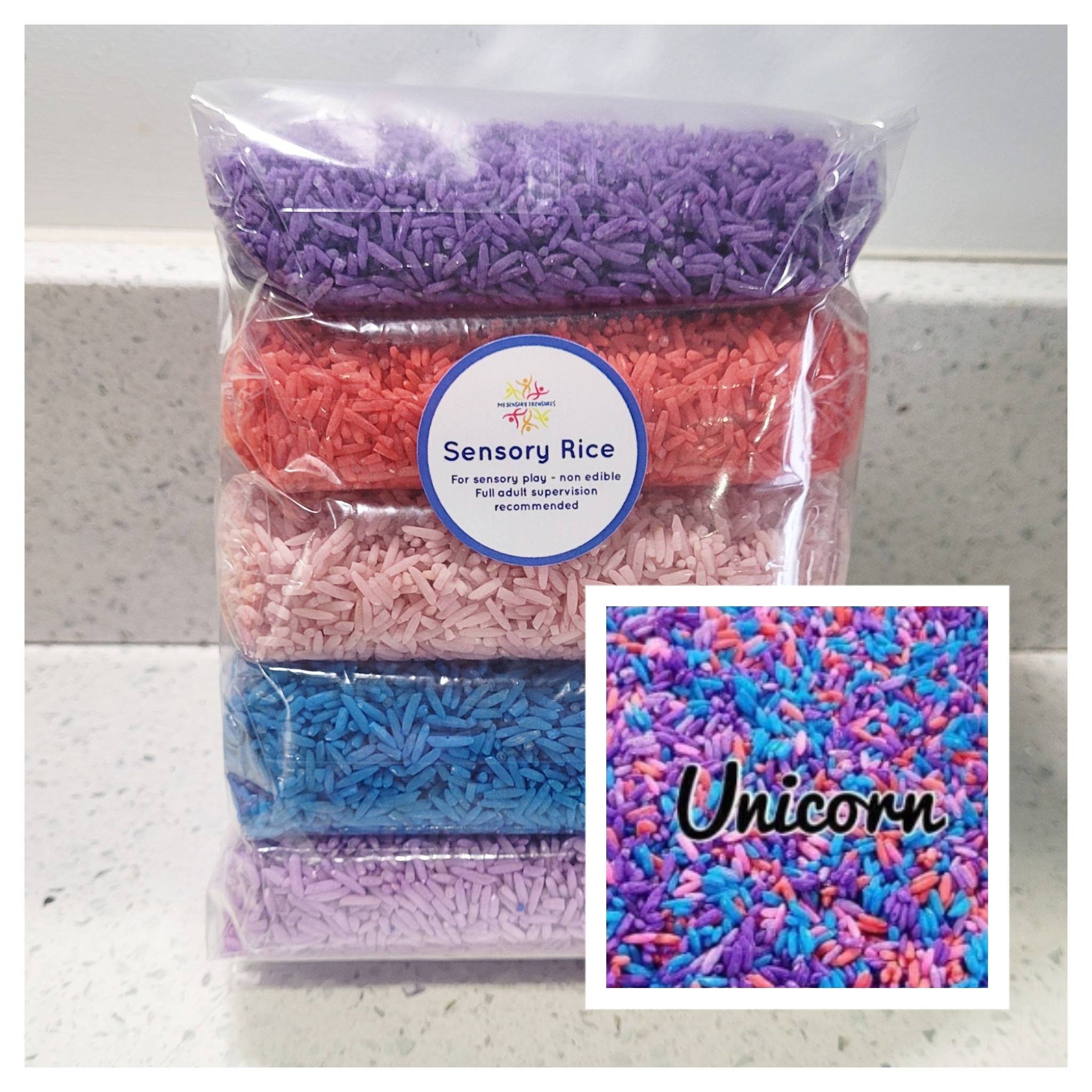 Coloured Sensory Rice. Variety If Colour Mixes. Tuff Tray - Etsy