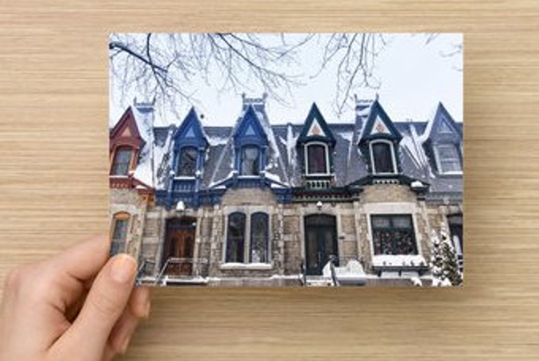 Montreal Postcard, victorian Facades, Montreal - Etsy