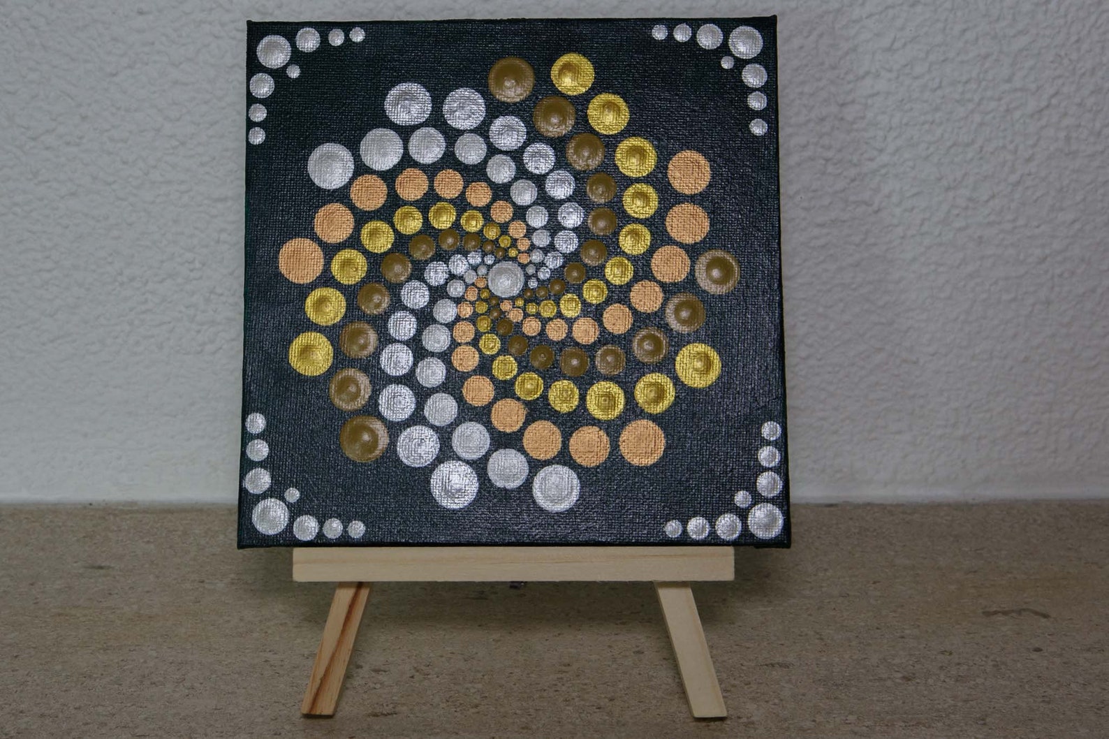 Mandala Painting on Cardboard Canvas - Etsy