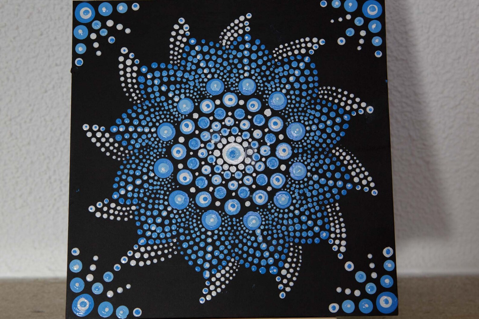 Mandala Painting on Cardboard Canvas - Etsy
