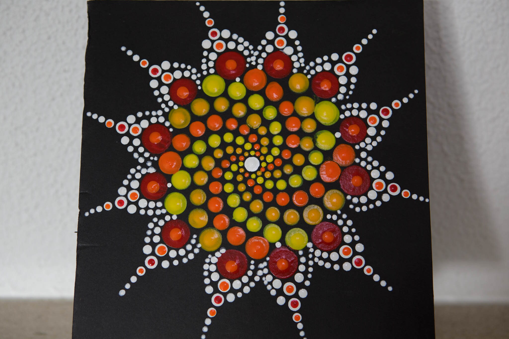 Mandala Painting on Cardboard Canvas - Etsy